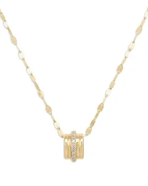 Lana Jewelry Diamond Pave Ring Pendant Necklace - Gold
