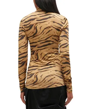 GANNI Printed Shiny Top