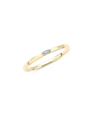 Lana Jewelry 14k Diamond Baguette Solitaire Ring