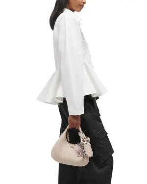 GANNI Mini Hobo Bag - White Pepper