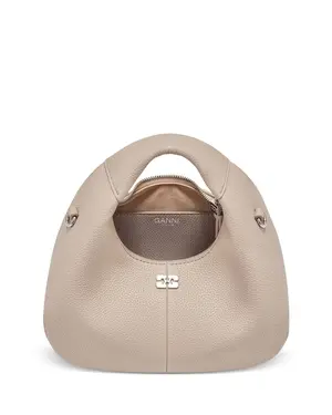 GANNI Mini Hobo Bag - White Pepper