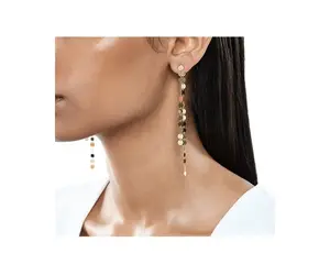 Lana Jewelry 14k Yellow Disc Chain Drop Earrings - Gold
