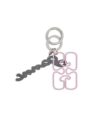 GANNI Strass Signature Keyring - Nosegay