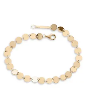 Lana Jewelry 14K Gold Disc Link Chain Bracelet Yellow