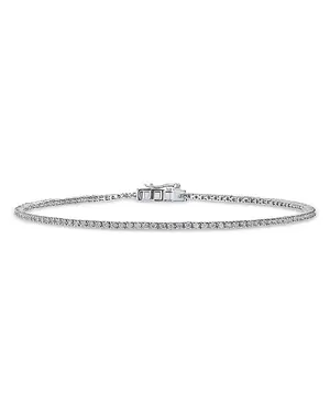 Lana Jewelry Diamond Skinny Tennis Bracelet - White