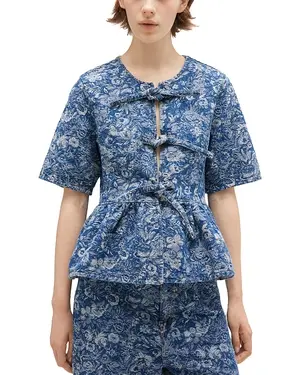 Denim Peplum Tops
