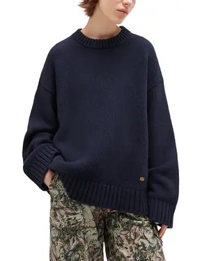 Drop Shoulder Wool Blend Sweaters