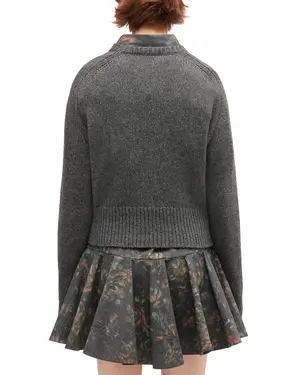 GANNI Deep V-neck Sweater - Phantom