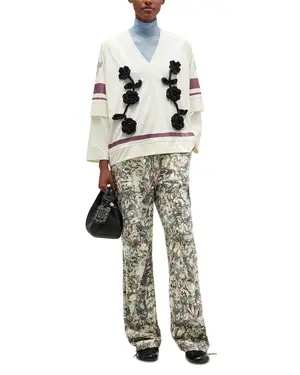 GANNI Printed Cargo Pants - Jadeite