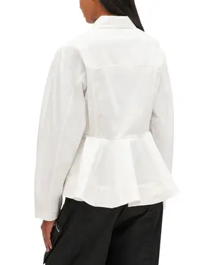 GANNI Stretch Peplum Shirt