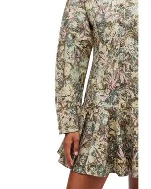 GANNI Tapestry Floral Shirt Dress - Jadeite