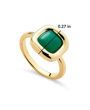 ANA LUISA Statement Clara Ring Green Onyx - Gold Green