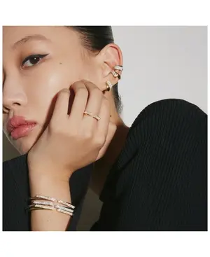 Hearts On Fire 18k Yellow Diamond Cuff Ring - Gold