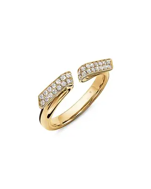 Hearts On Fire 18k Yellow Diamond Cuff Ring - Gold