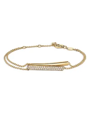 Hearts On Fire 18k Yellow Diamond Flip Double Strand Chain Bracelet - Gold