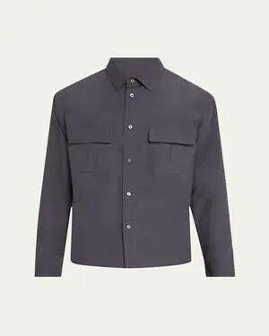 FRAME Multi-pocket Button-down Shirt - Gray