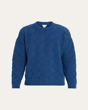 Bottega Veneta Intrecciato Wool Knit Crewneck Sweater
