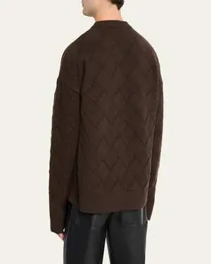 Bottega Veneta Intrecciato Wool Knit Crewneck Sweater