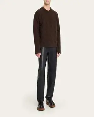 Bottega Veneta Intrecciato Wool Knit Crewneck Sweater