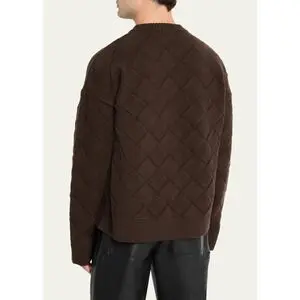 Bottega Veneta Intrecciato Wool Knit Crewneck Sweater