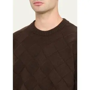 Bottega Veneta Intrecciato Wool Knit Crewneck Sweater