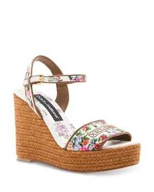 Dolce & Gabbana Espadrille Wedge Sandals