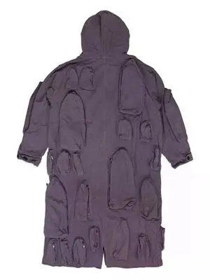 WHO DECIDES WAR Zipped Pocket Hooded Coat