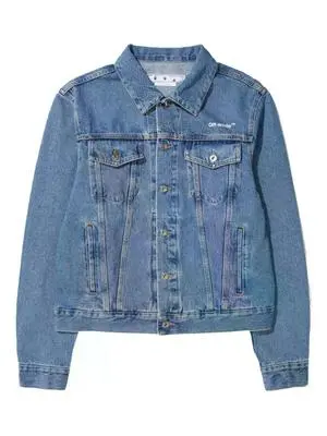 Off-White Diag-stripe Denim Jacket - Blue