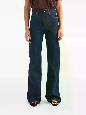 JAMIE HALLER Crease Flared Jeans