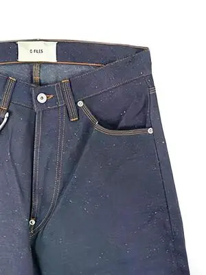 O.FILES Straight Leg Jeans With Clip Detail