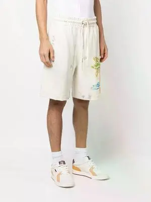 Palm Angels Palm-print Track Shorts