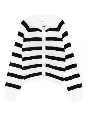 ALLUDE Striped Cardigan