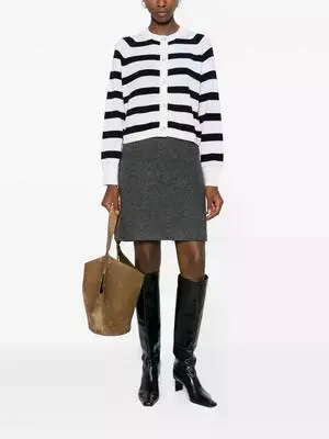 ALLUDE Striped Cardigan