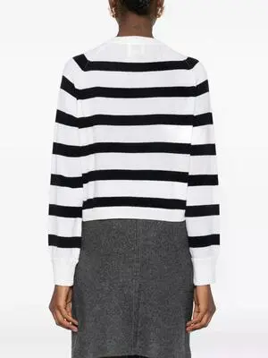 ALLUDE Striped Cardigan