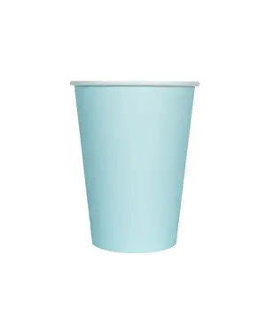 JOLLITY & CO Solid Shade Colors Paper Party Cups, Set Of 8 - Frost