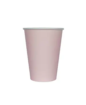 JOLLITY & CO Solid Shade Colors Paper Party Cups, Set Of 8 - Petal