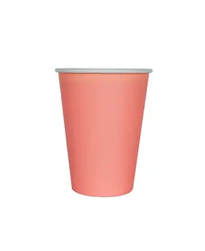 JOLLITY & CO Solid Shade Colors Paper Party Cups, Set Of 8 Tart
