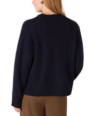 Whistles Side Stripe Wool Knit Sweater