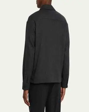 FRAME Wool-blend Two-pocket Overshirt