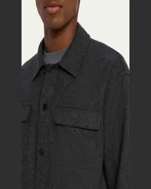 FRAME Wool-blend Two-pocket Overshirt