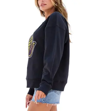 Terez Rhinestone Crewneck Sweatshirt - Los Angeles Lakers