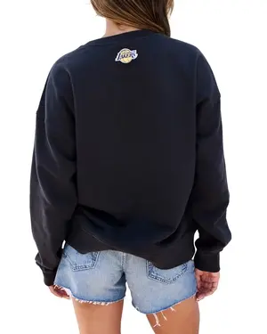 Terez Rhinestone Crewneck Sweatshirt - Los Angeles Lakers