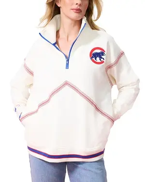 Terez Baseball Stitch Sweatshirt - Chicago Cubs