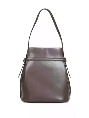 TOTEME Belted Leather Bucket Bag - Brown