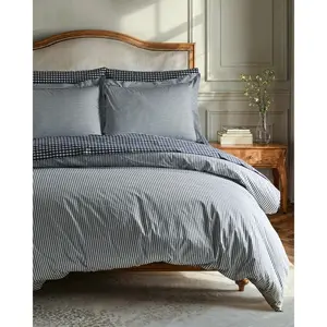 PETITE PLUME Ticking Duvet Set, King
