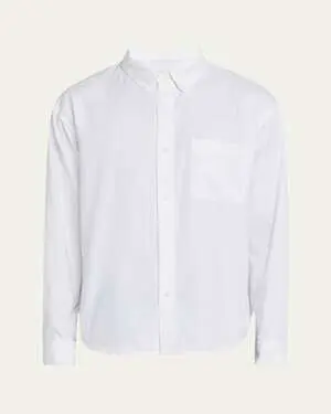 FRAME Button-collar Cotton Oxford Sport Shirt