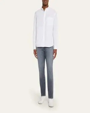 FRAME Button-collar Cotton Oxford Sport Shirt