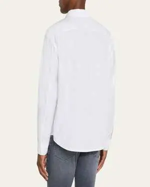 FRAME Button-collar Cotton Oxford Sport Shirt