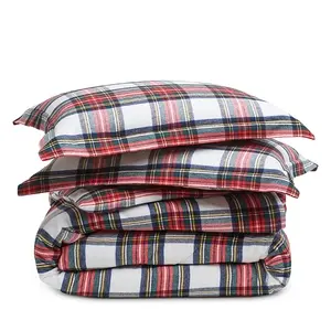 PETITE PLUME Tartan Flannel Duvet Set, Twin - Balmoral Tartan