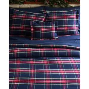 PETITE PLUME Tartan Flannel Duvet Set, King - Windsor Tartan